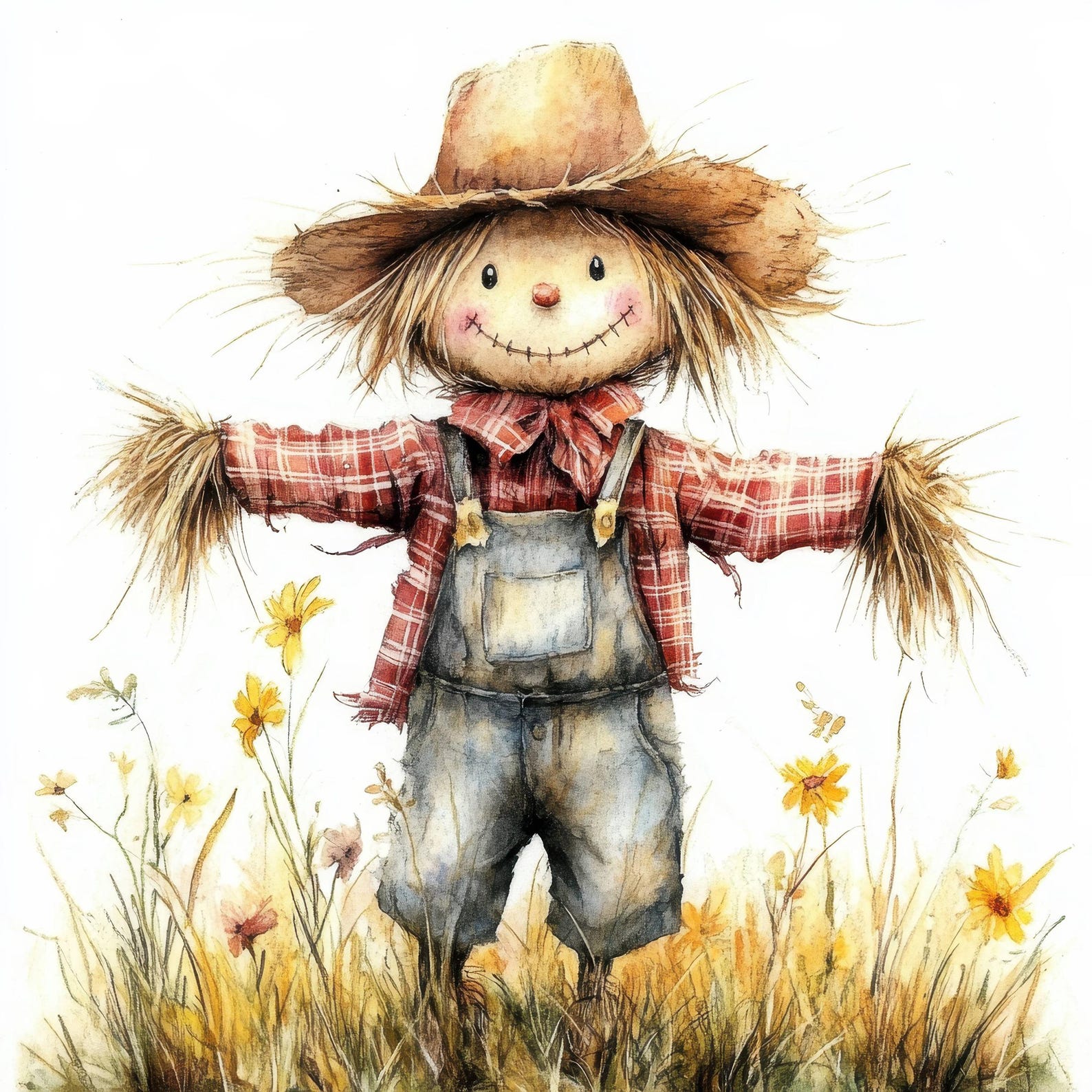 16 Cute Scarecrow Clipart, Paper Craft, Scarecrow Clipart, Printable ...