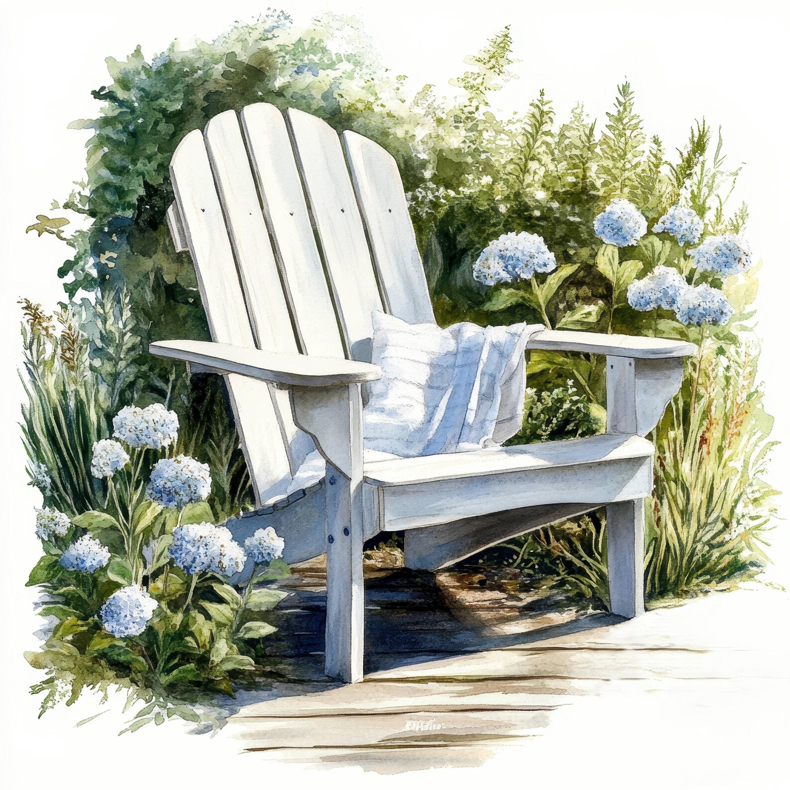10 Garden Chair Clipart, 10 High Quality Jpgs, Digital Download, Floral ...
