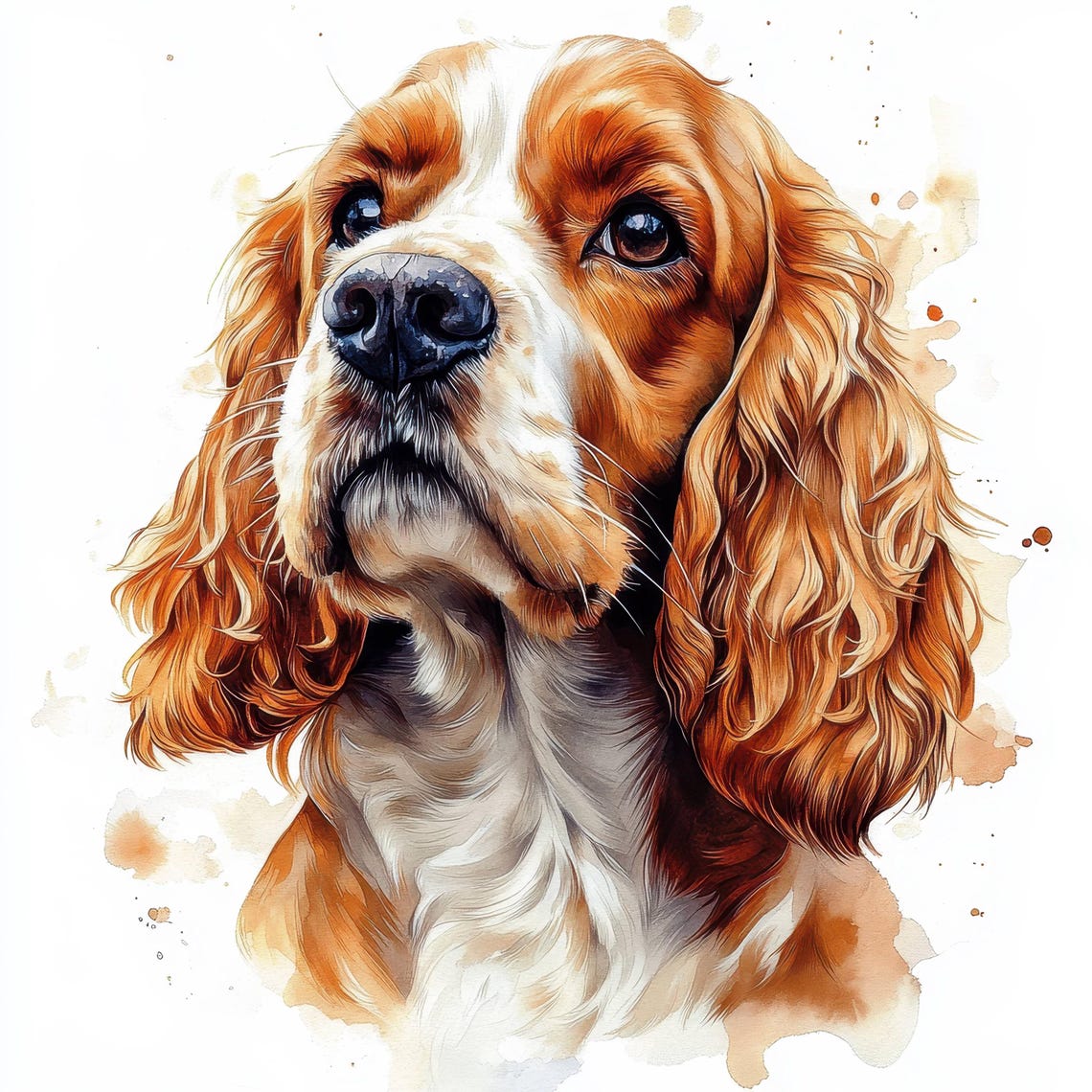 10 Cocker Spaniel Clipart, Junk Journal, Paper Craft, Watercolor ...