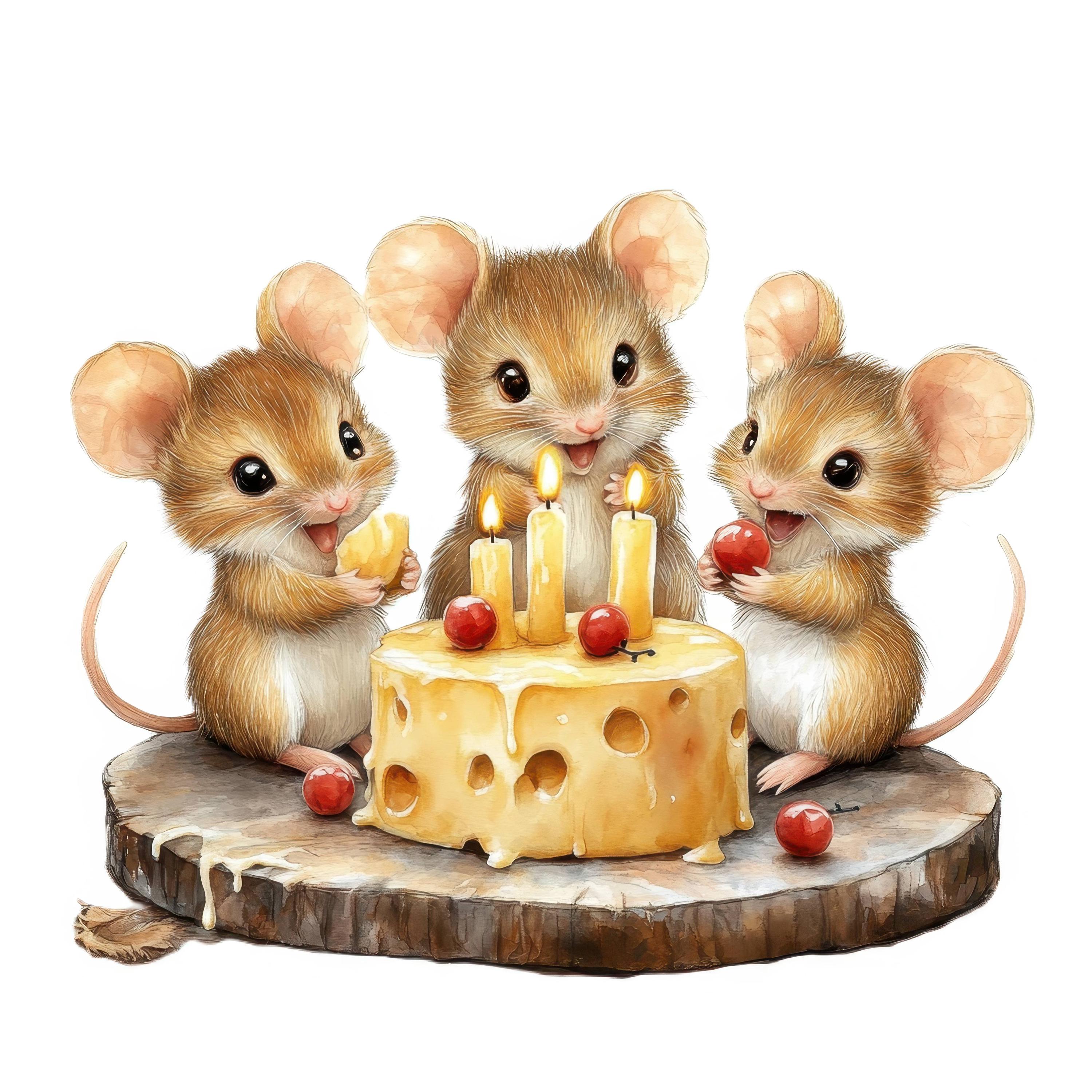 10 Mice Family Party Clipart, 10 High Quality Jpgs, Digital Download ...