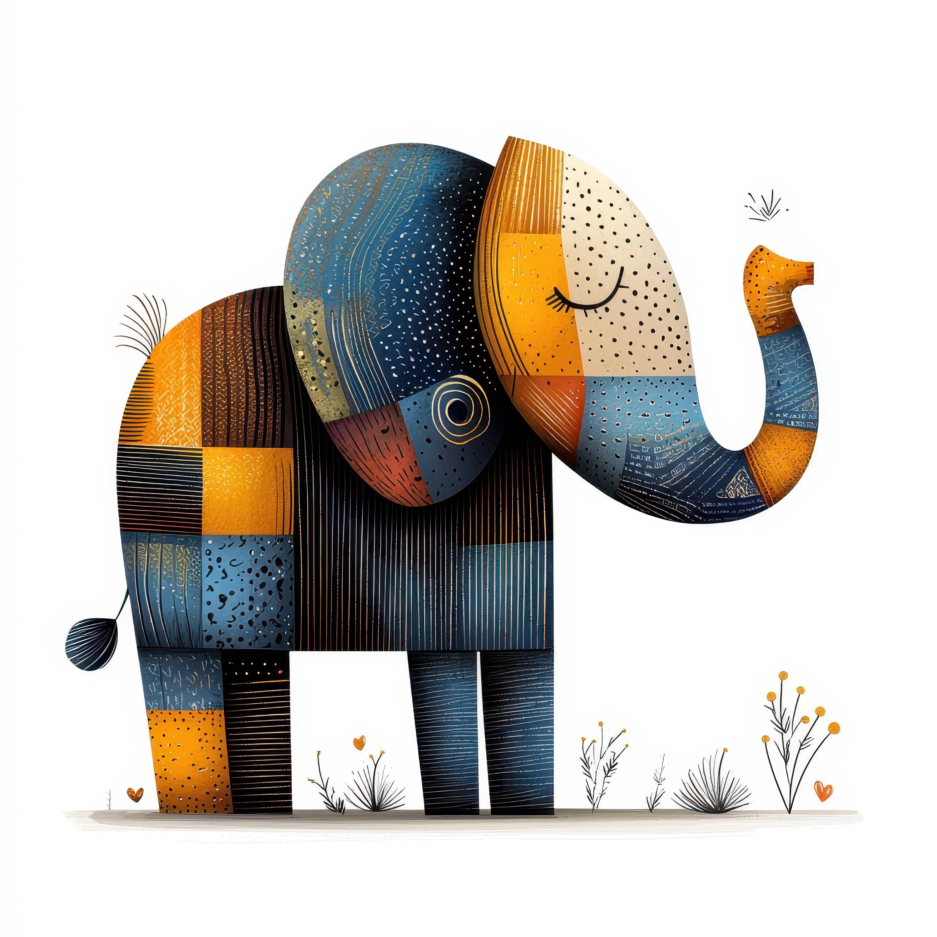 10 Modern Minimalist Animals Clipart, Printable Watercolor Abstract ...
