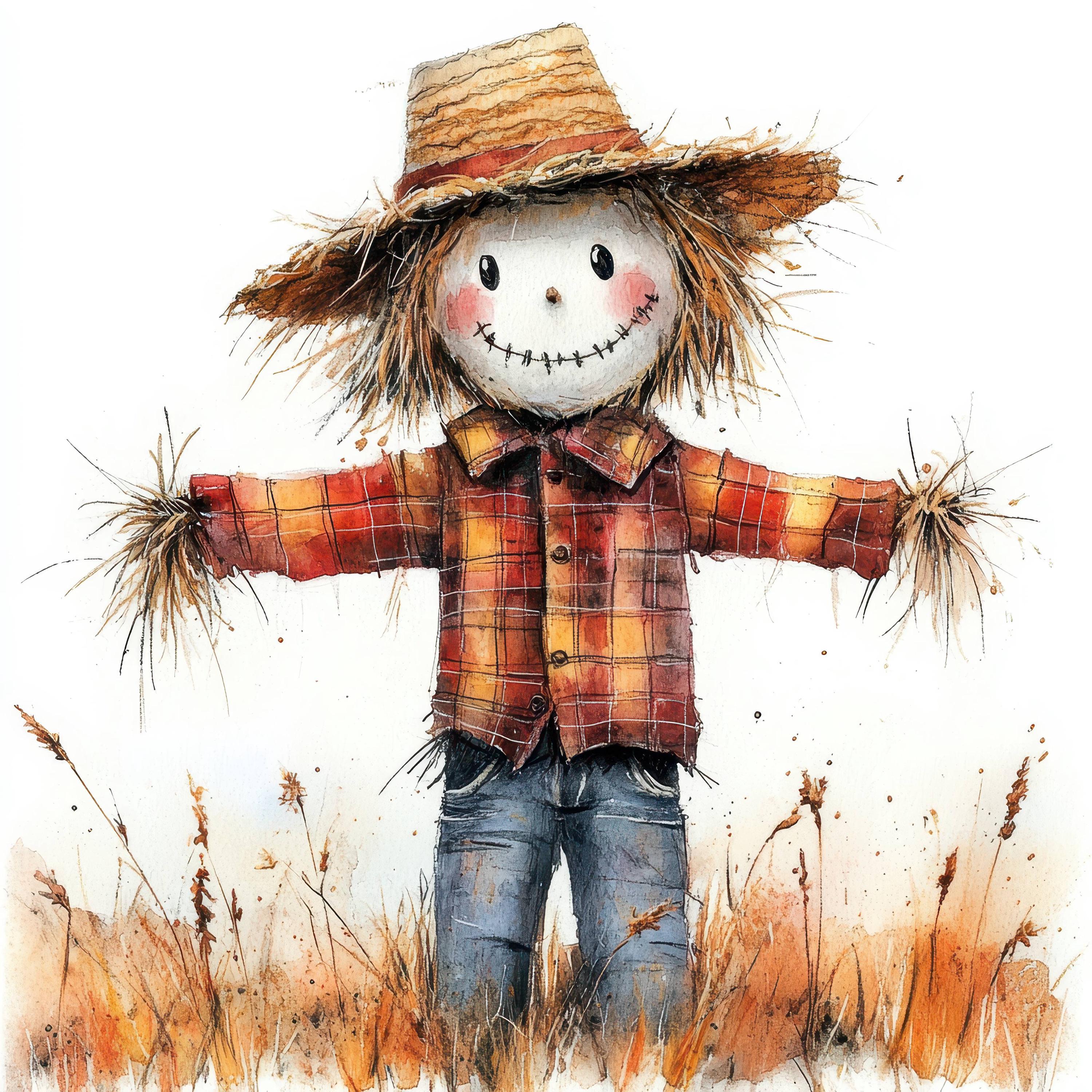 16 Cute Scarecrow Clipart, Paper Craft, Scarecrow Clipart, Printable ...
