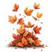 11 Falling Autumn Leaves Clipart, 10 High Quality Jpgs, Paper Craft ...