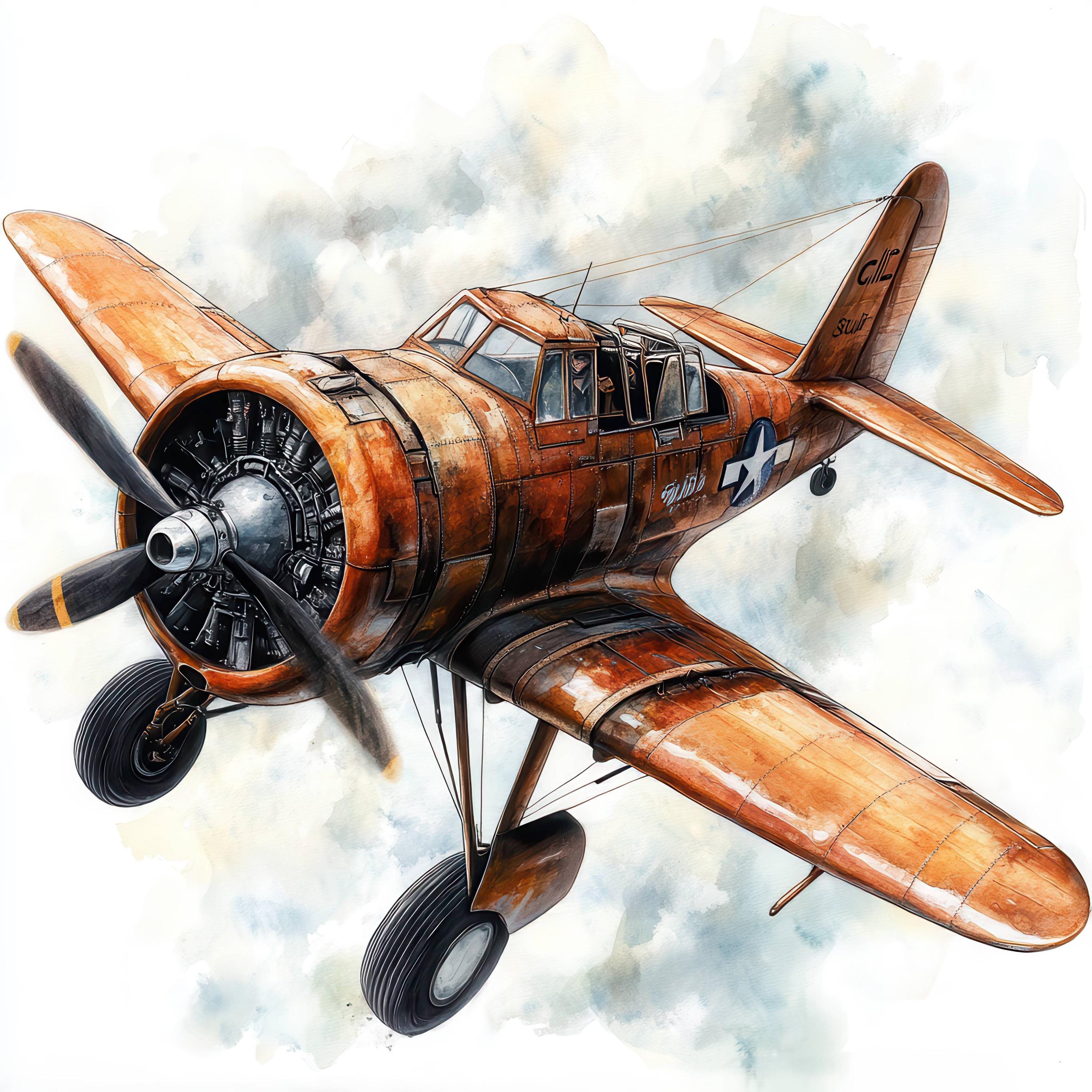 10 Vintage Planes Clipart, Antique Plane, Paper Craft, Junk Journal ...