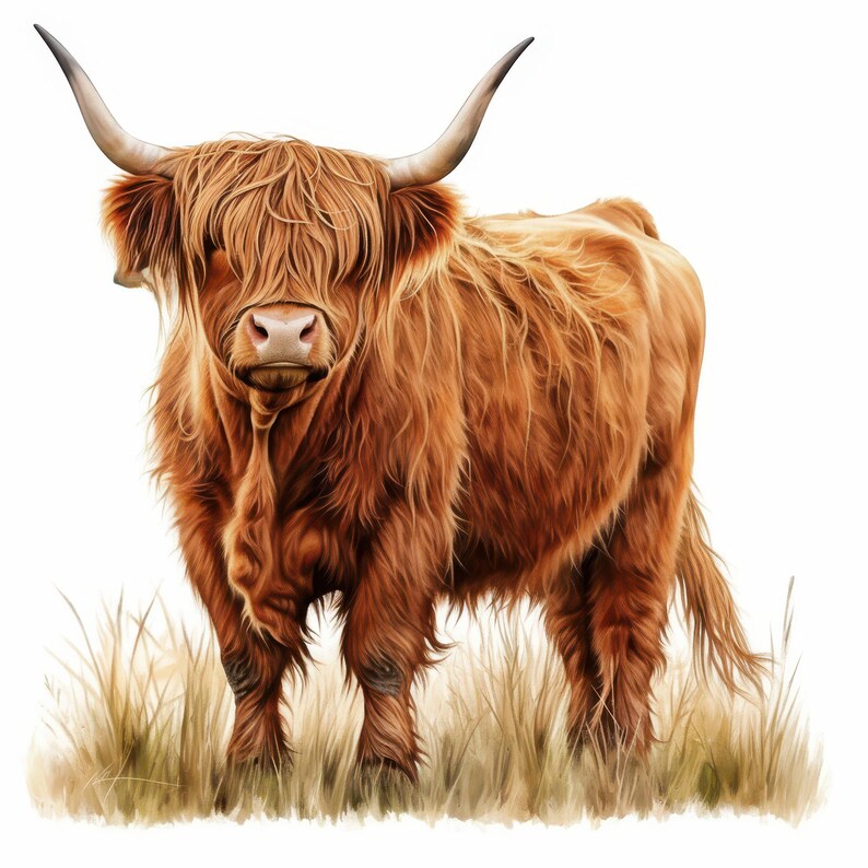 10 Highland Cow Clipart, Farm Clipart, Junk Journals, Paper Craft ...