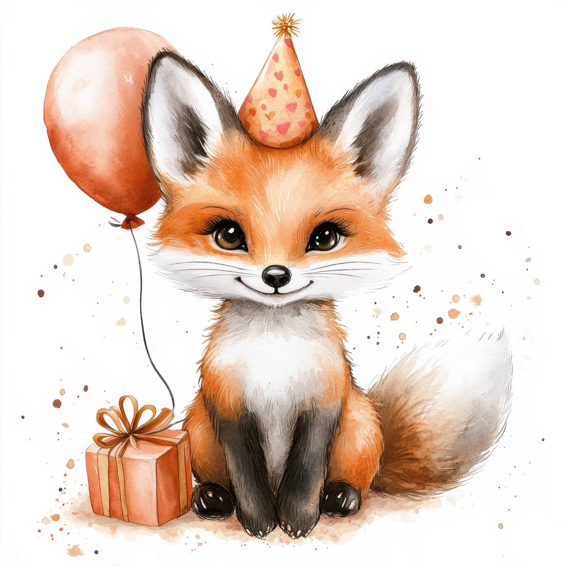 10 Baby Cute Fox Clipart, Watercolor Clipart, Baby Shower Clipart, Baby ...