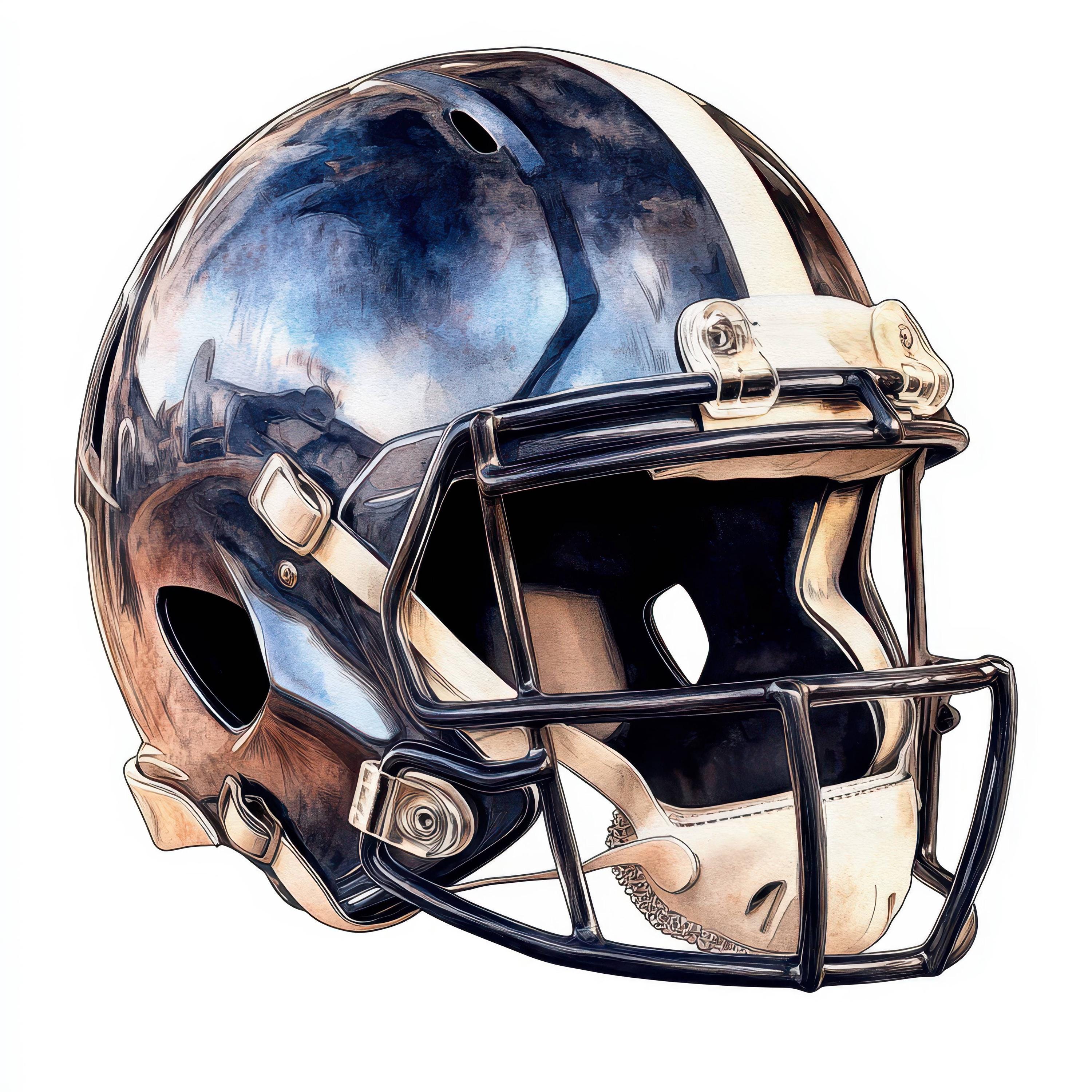 10 Football Helmet Clipart, 10 High Quality Jpgs, Digital Download ...