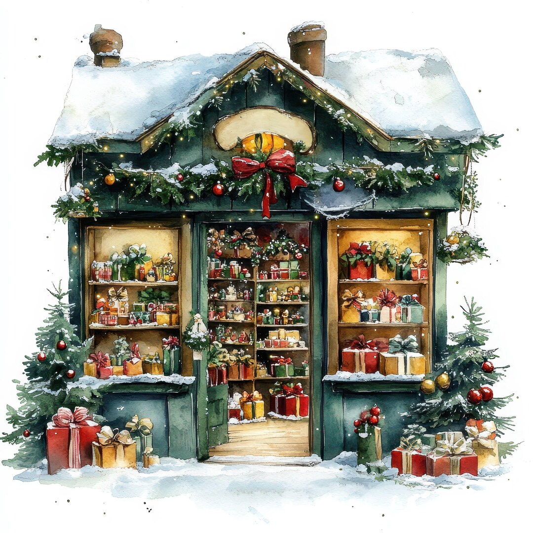 13 Christmas Bakery Clipart, Christmas Clipart, Printable Watercolor ...