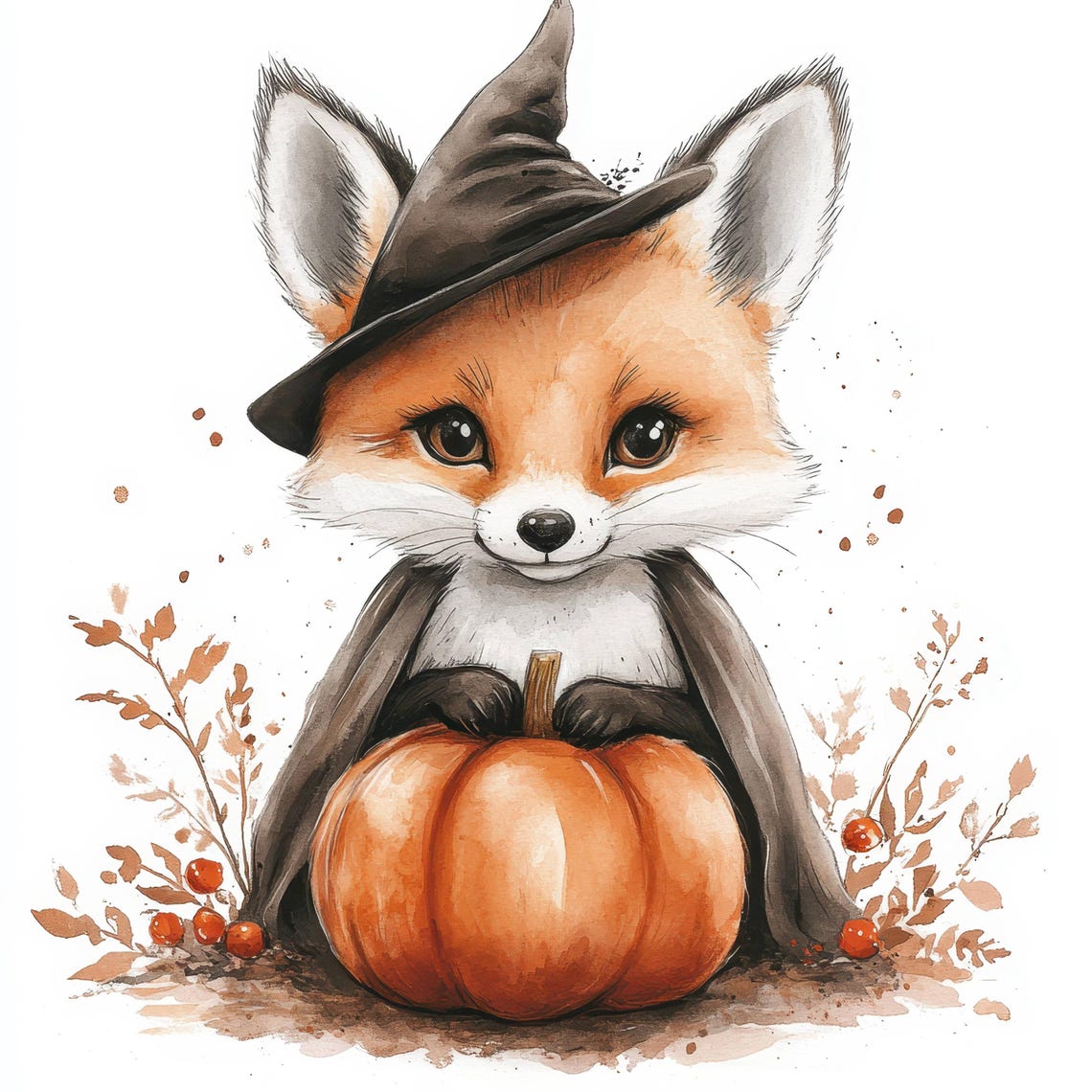 10 Baby Cute Fox Clipart, Watercolor Clipart, Baby Shower Clipart, Baby ...