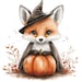 10 Baby Cute Fox Clipart, Watercolor Clipart, Baby Shower Clipart, Baby ...