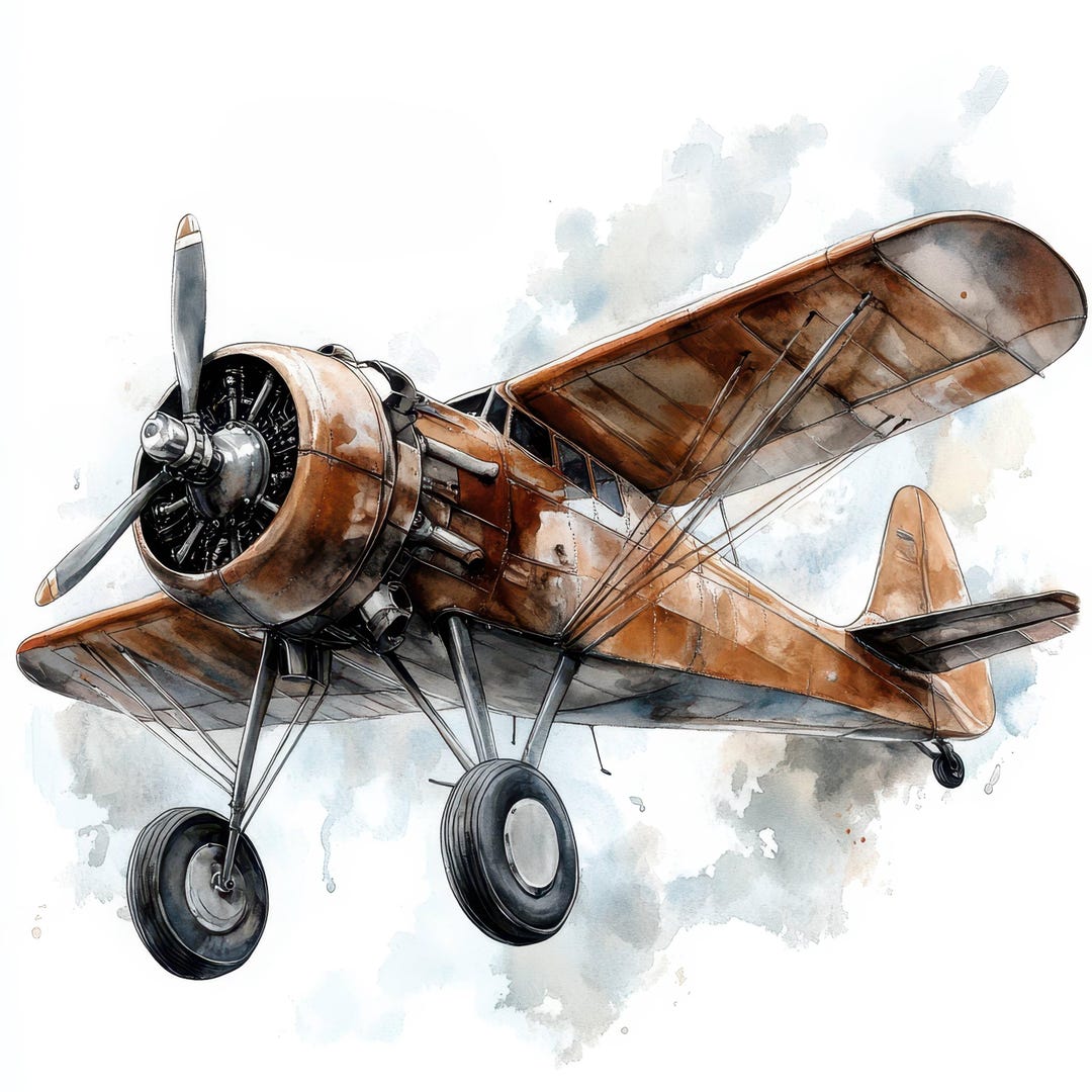 10 Vintage Planes Clipart, Antique Plane, Paper Craft, Junk Journal ...