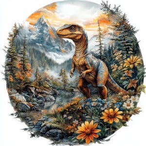 10 T Rex Clipart, Digital Download, Printable Watercolor Clipart, High ...