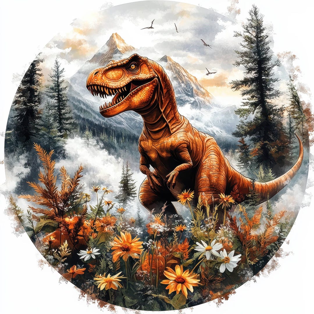 10 T Rex Clipart, Digital Download, Printable Watercolor Clipart, High ...