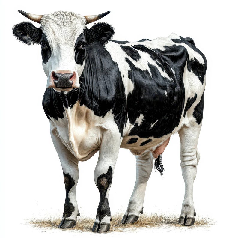 10 Cute Cow Clipart, Farm Clipart, Digital Paper Craft, Printable ...