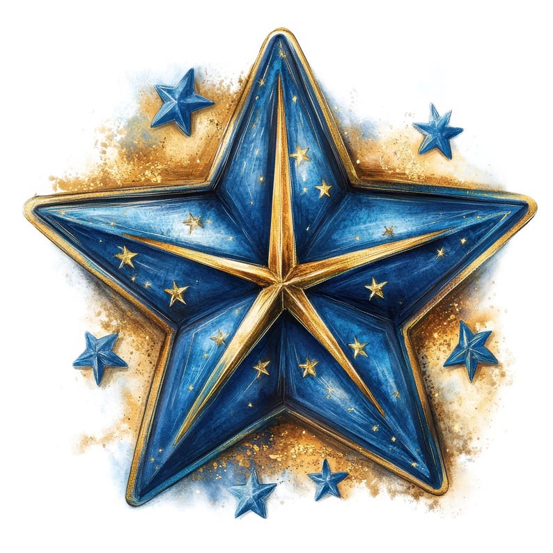 10 Star Clipart, 10 High Quality Jpgs, Nursery Art, Digital Download ...