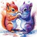 10 Watercolor Squirrels Clipart, 10 High Quality Jpgs, Digital Download ...