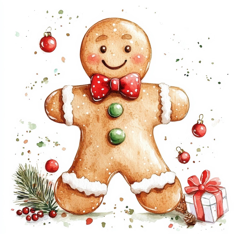 20 Gingerbread Boy Clipart, Christmas Gingerbread Man Clipart, Junk ...