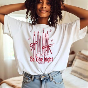 Be the Light Christian Christmas PNG, Faith Quote Shirt Design ...