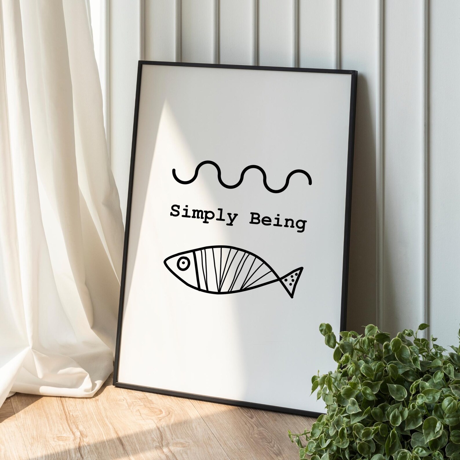 Minimalist Fish Line Art: Sardines PNG SVG Clipart (digital Download ...