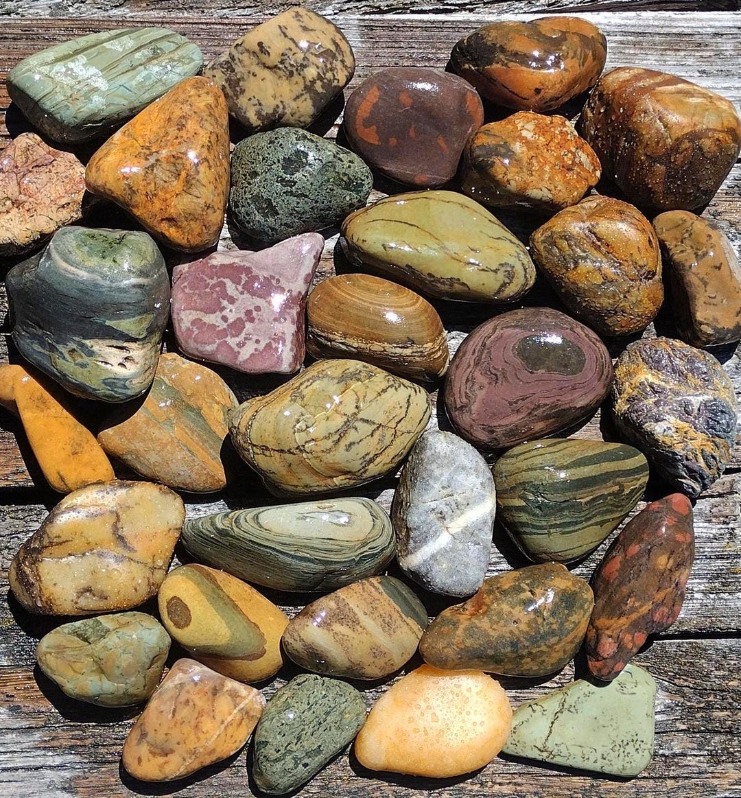 Colorful Montana River Rocks (3"-4") for Aquarium Terrarium Fountain ...