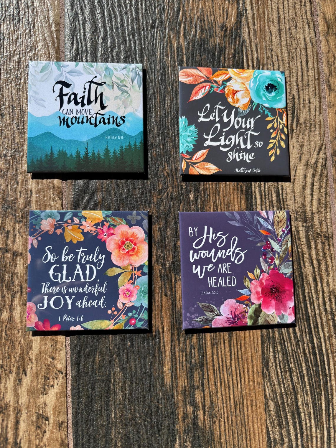 Bible Verse Magnets, Christian Scripture, Inspirational, Keepsake ...