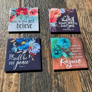 Bible Verse Magnets, Christian Scripture, Inspirational, Keepsake ...