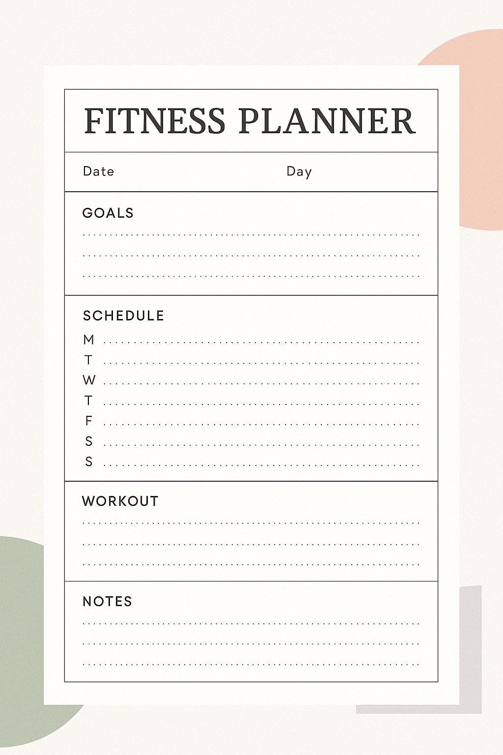 Fit & Focused 12-week Fitness Planner, Digital Workout Tracker ...