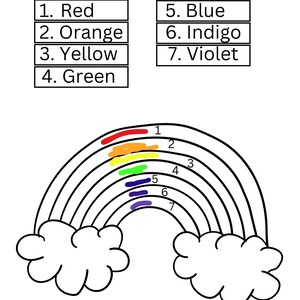 Rainbow and Summer Treats Color by Numbers to Teach the Colors or Just ...
