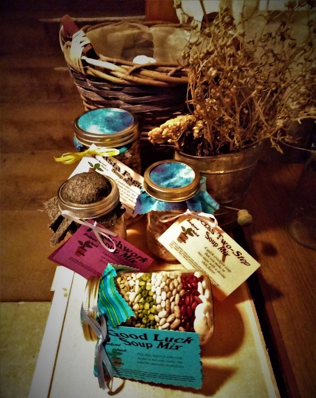 Jar Soup Mixes, Good Luck Soup, Patchwork Soup, Texas Two Step or Pasta ...