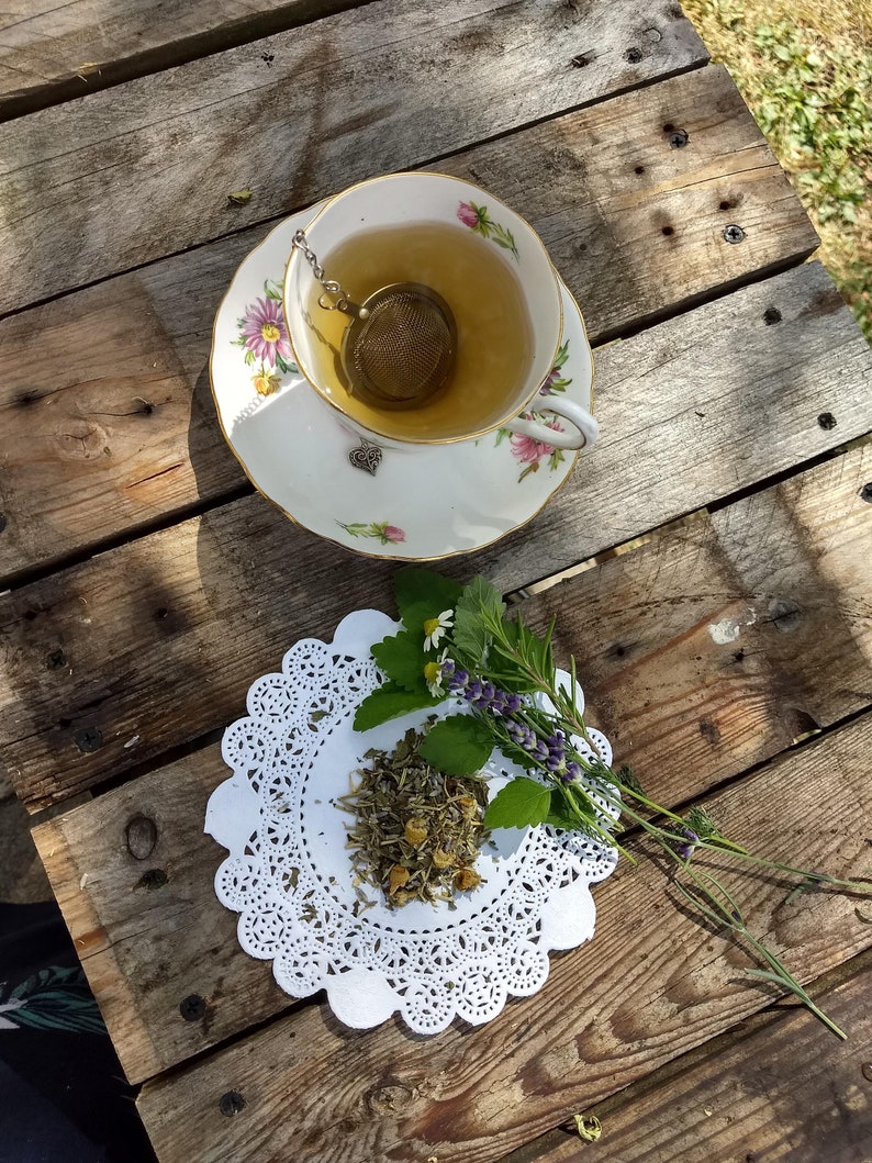 Calming Spirit Loose Herbal Tea Mint Lavender Chamomile | Etsy