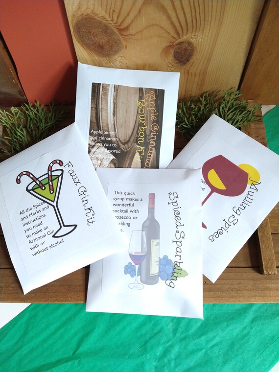 DIY Cocktail/ Mocktail Kits Make Flavored Bourbon Cider Tea - Etsy