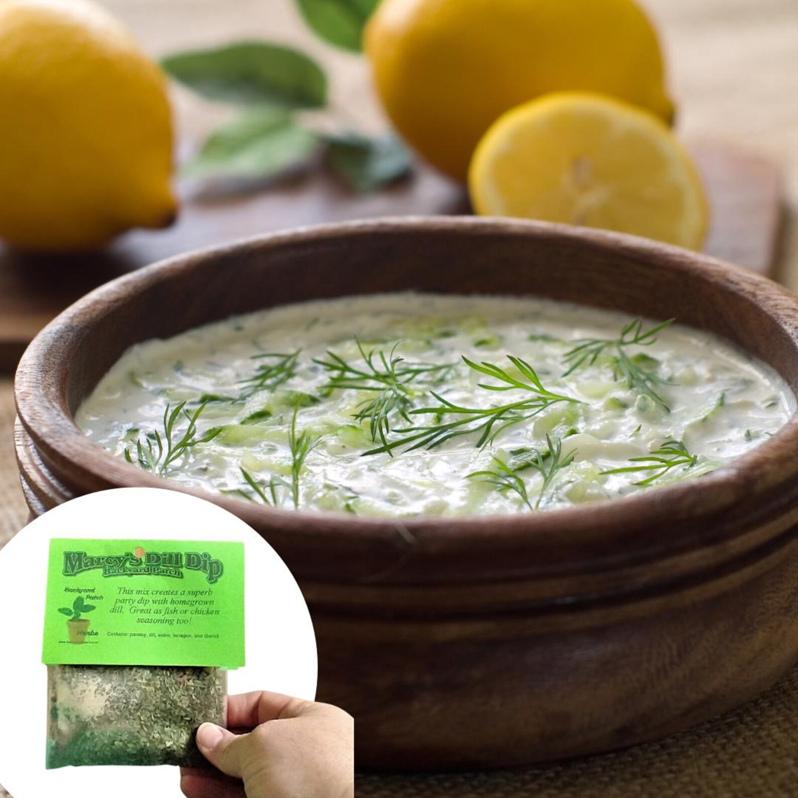 Dill Dip Mix Pair Herb Blend for Cooking, Hand-blended Salt-free Dry ...