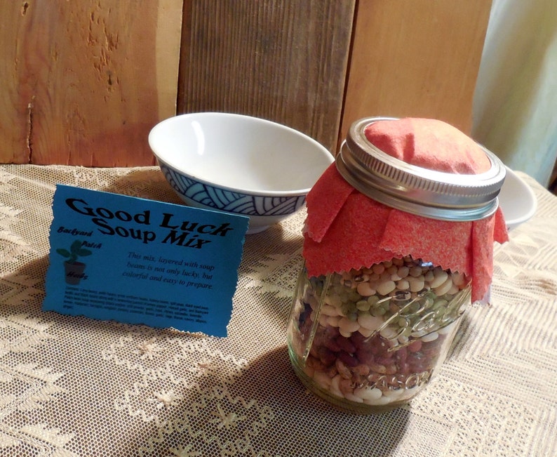 Jar Soup Mixes Good Luck Soup Patchwork Soup Texas Two Step | Etsy Canada