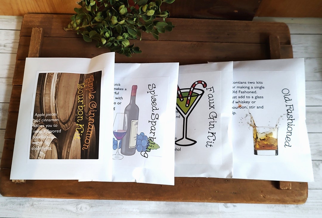 DIY Cocktail Mocktail Kits, Make Flavored Bourbon, Sparkling Wine, an ...