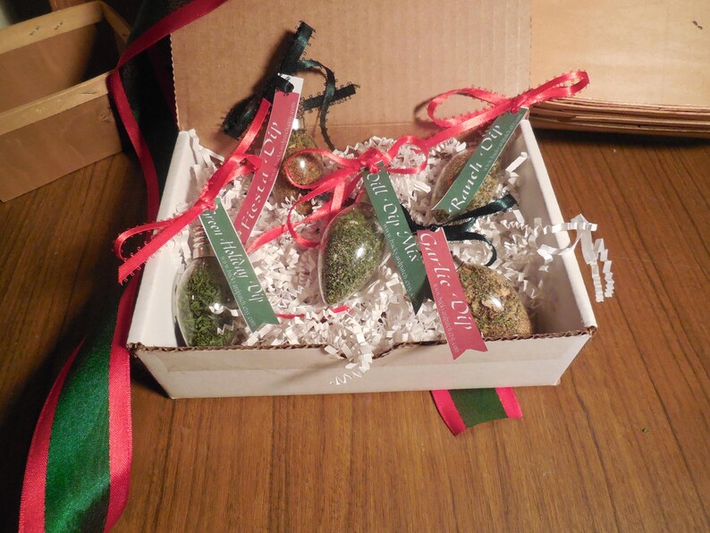 Dip Mix Bulb Ornaments Holiday Gift Sets, Salt-free, Pillow-box ...