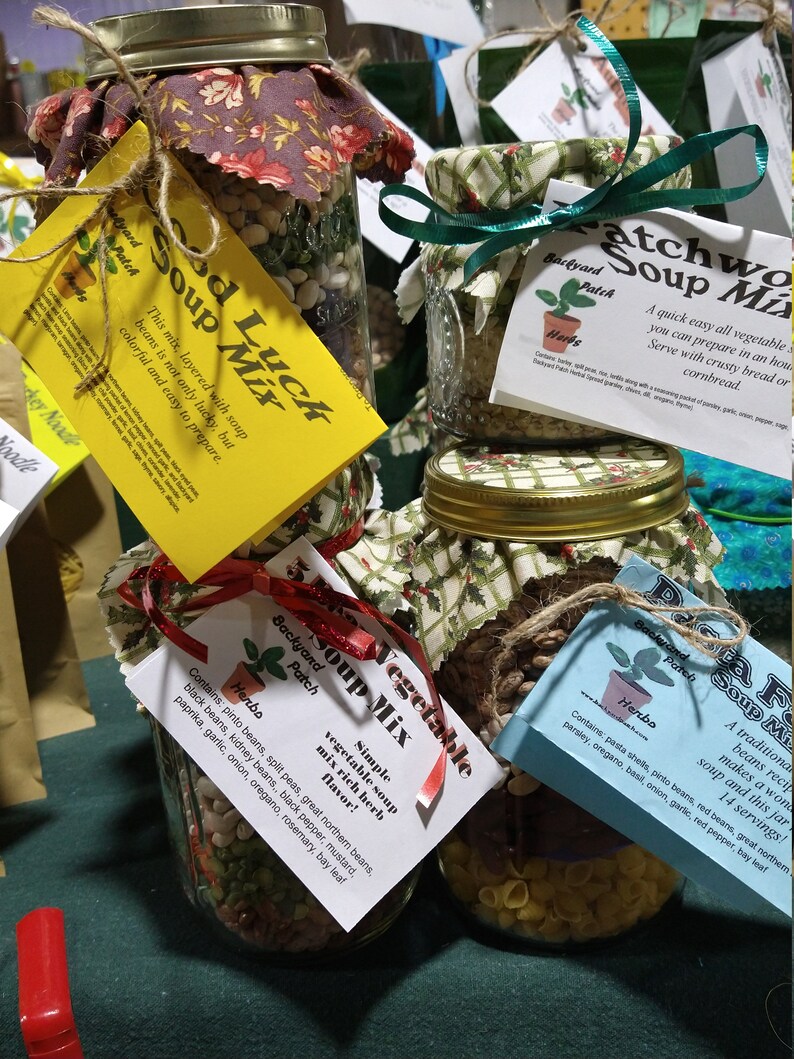 Jar Soup Mixes Good Luck Soup Patchwork Soup Texas Two Step - Etsy