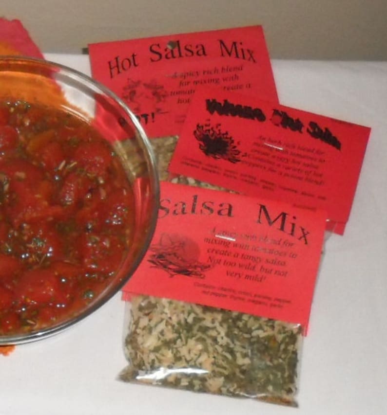 Salsa Seasoning Mixes Hand-blended Salt-free Cooking Dry Herb - Etsy