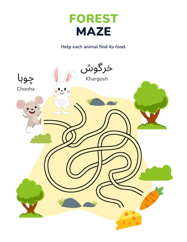 Urdu Animals Printable Worksheets for Kids | Learn Animals in Urdu ...