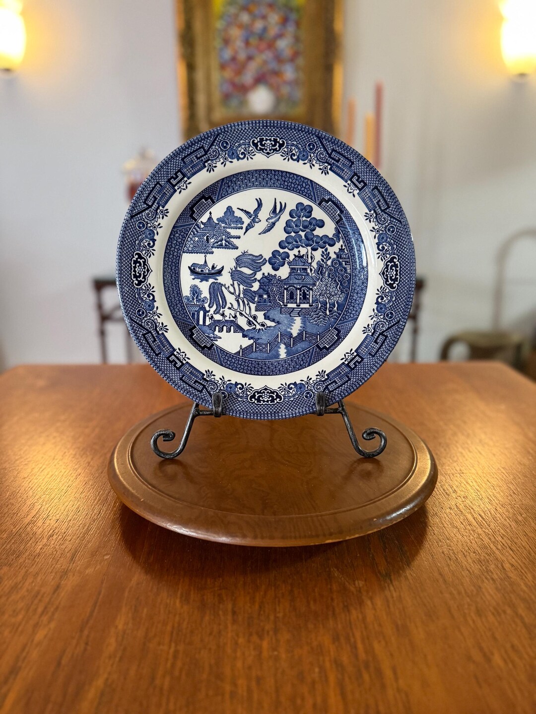 Churchill Willow Pattern Plate, 10 Inch, Made in England - Etsy