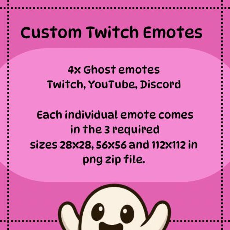 4x Ghost Emotes - Twitch, Youtube, Discord Emotes - 28x28, 56x56 and ...