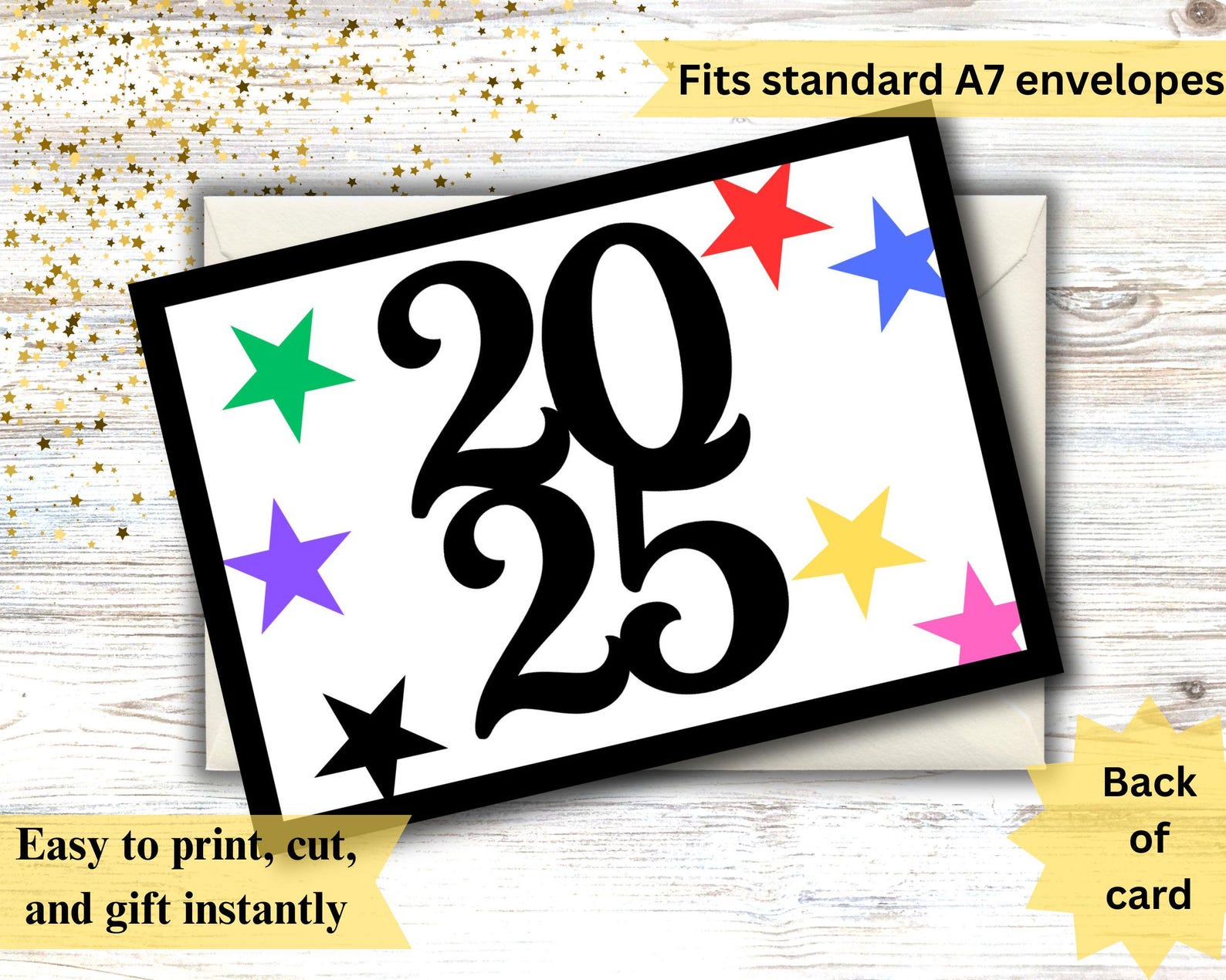 Graduation Card 2025: Fun Confetti Design (digital Download) - Etsy