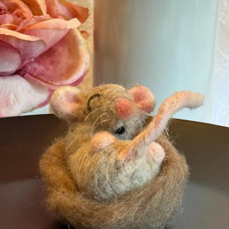 Sleeping Mouse Felted - Etsy