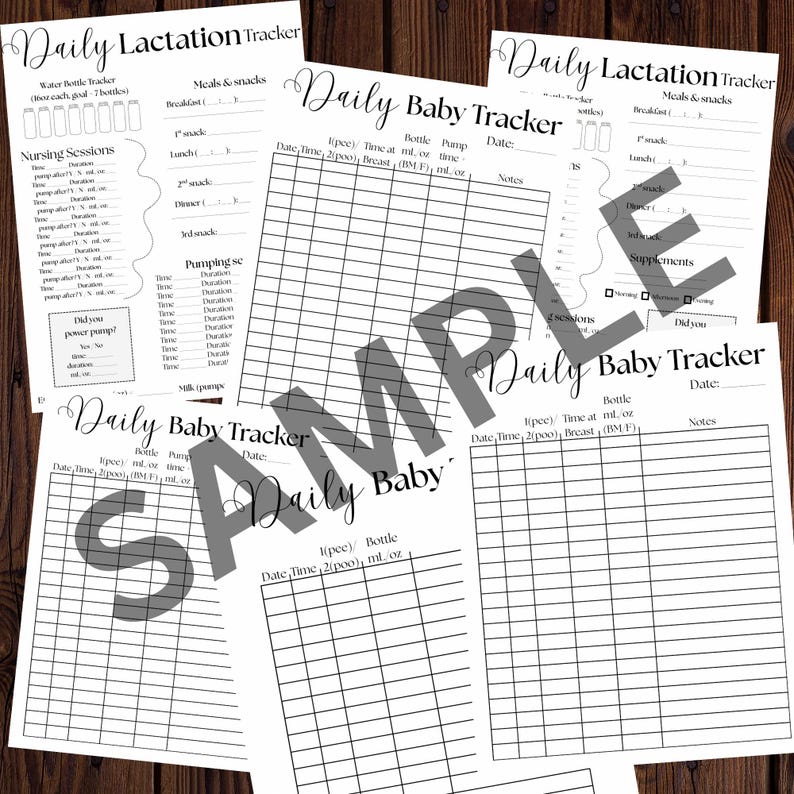 Lactation and Baby Tracker Printable | Breastfeeding, Pumping, Diaper ...