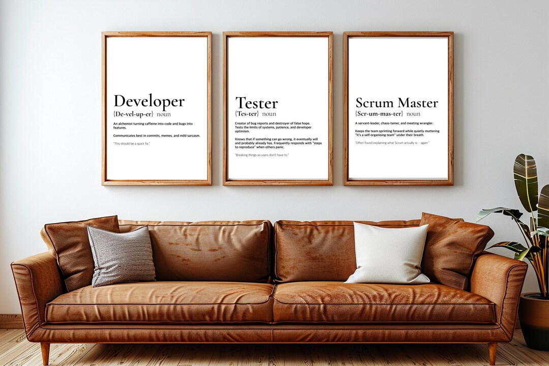 Fun Dev Team Noun Wall Art – Set of 3 Digital Prints, Noun Posters ...