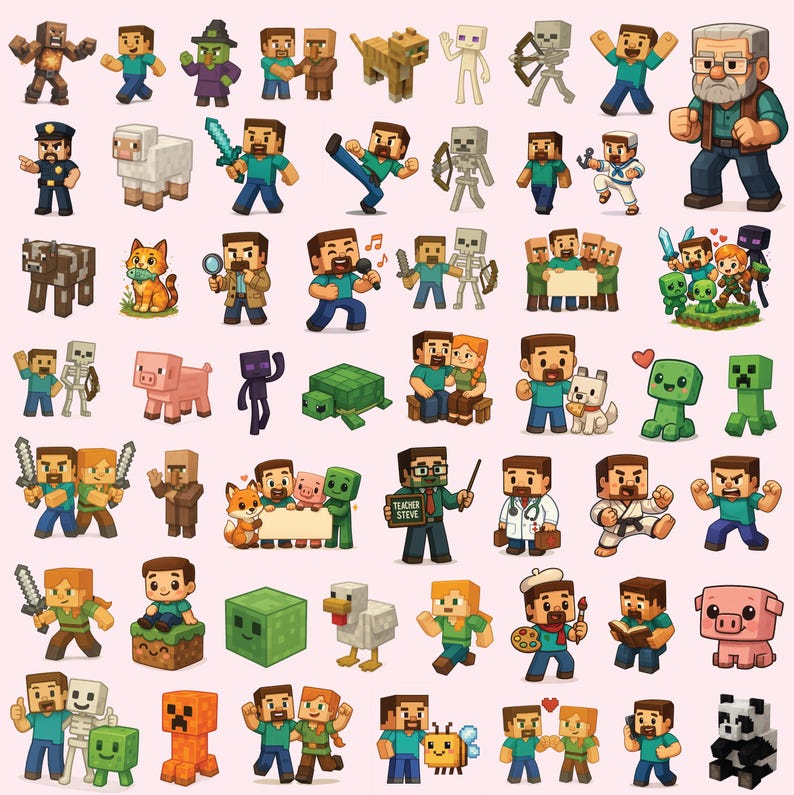 Minecraft Clipart High-res PNG Illustrations, Mine Game Png, Video Game ...