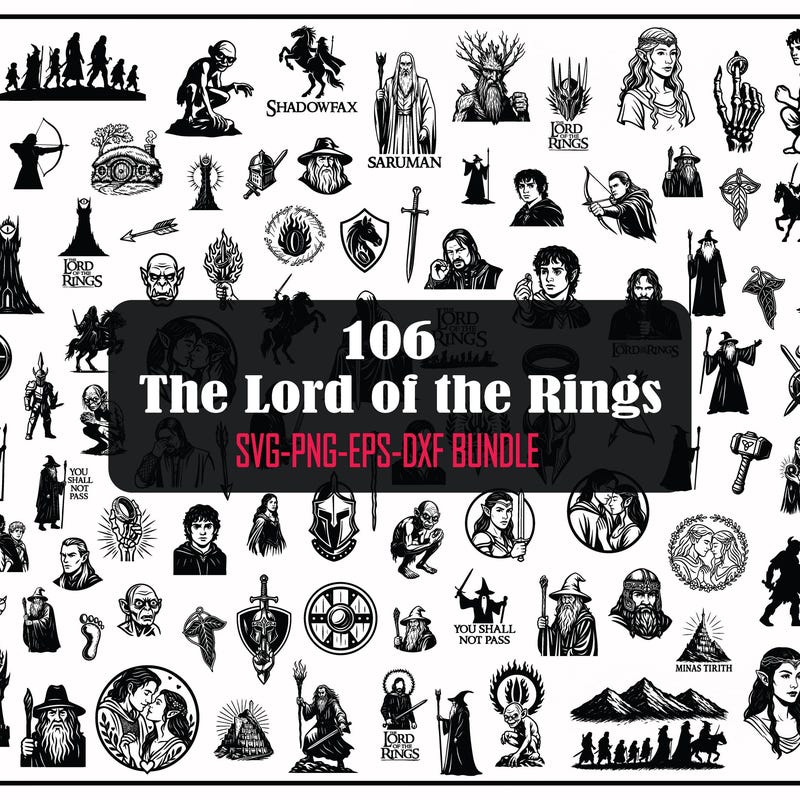 Lord Rings Svg Files - Etsy