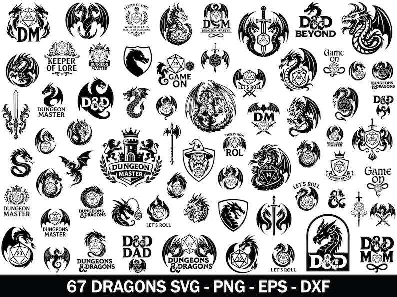 Dungeons and Dragons SVG Bundle, D&D Logo, DND Dice Gift Svg, Dnd ...