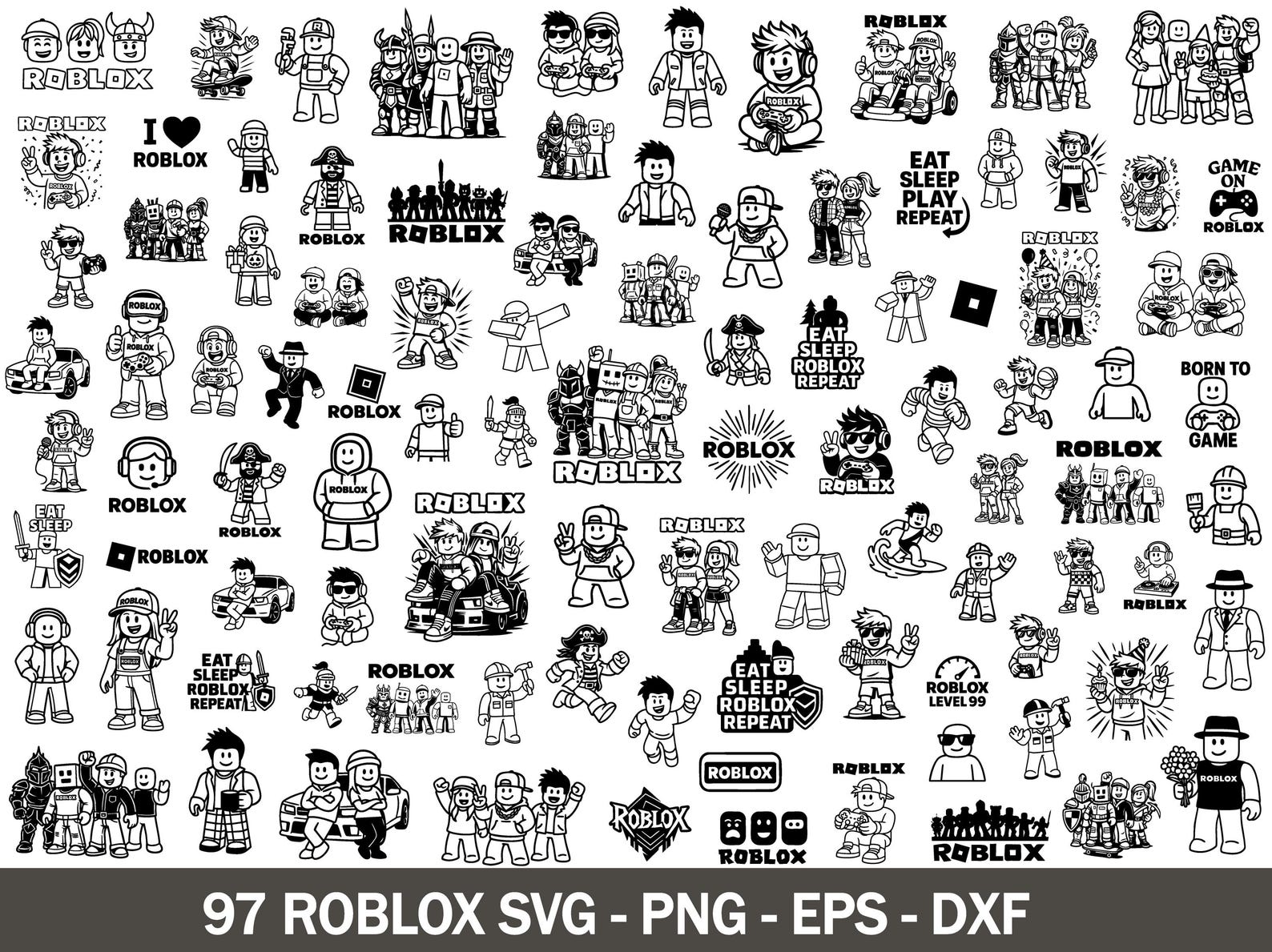 Roblox Svg Bundle, Robot Svg, Gaming Svg Files for Cricut, Roblox Png ...