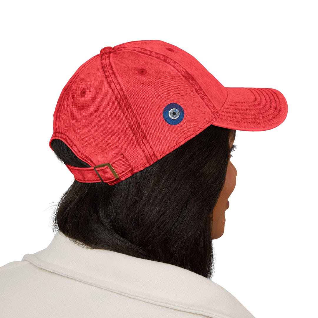 Evil Eye Vintage Embroidered Cap, Casual Fashion Hat, Retro Style ...