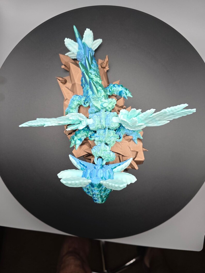 Iceleaf Axolotl Dragon | 3D Printed Articulated Fantasy Creature ...